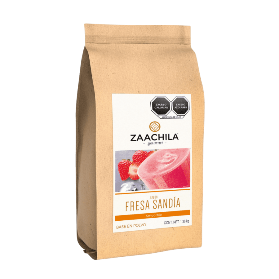 Base en polvo. Sabor FRESA SANDIA 1.36 KG. ZAACHILA - The Coffee Break